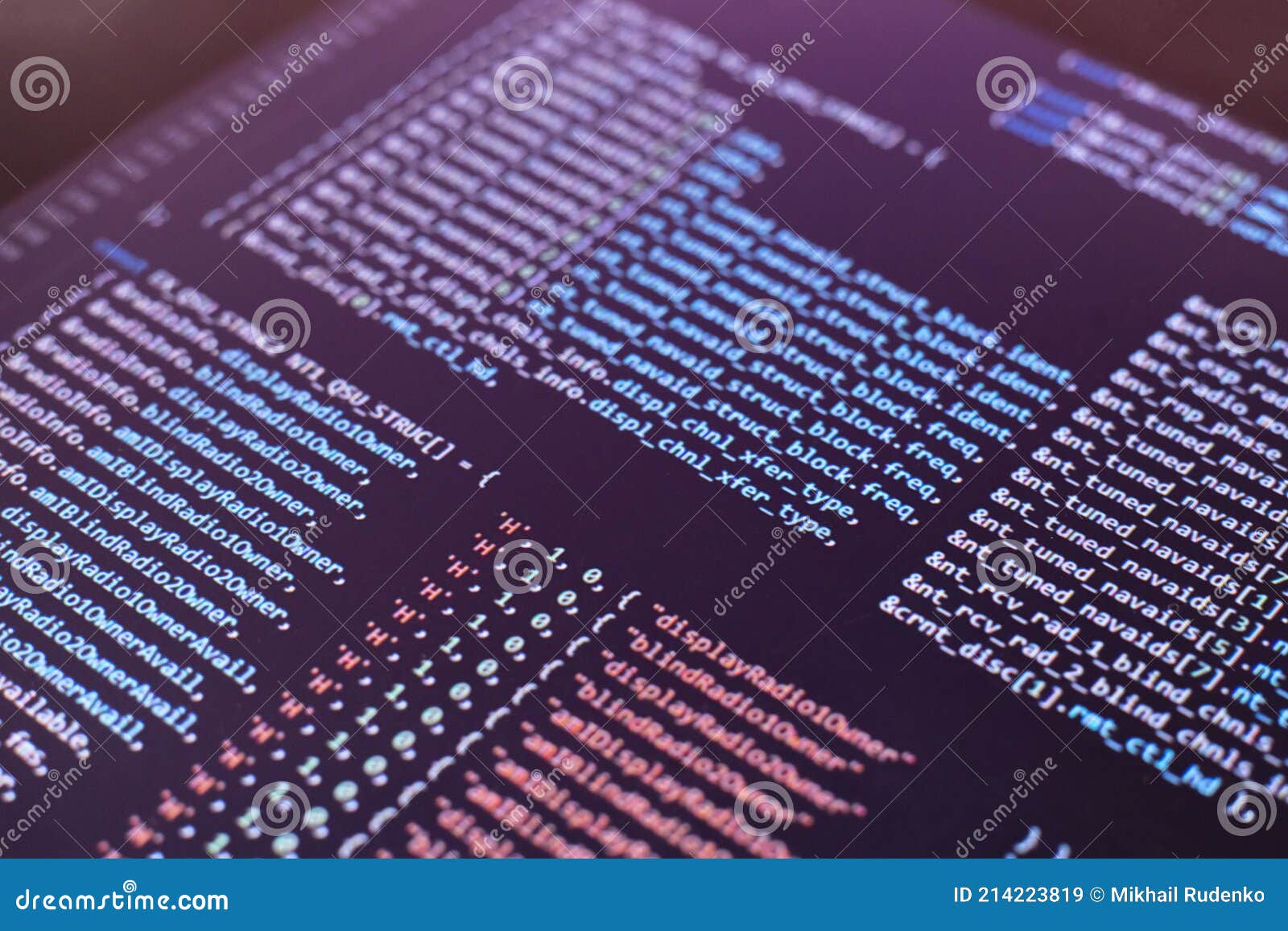 A Macro Monitor Screen with Program Code on it, Making the New Php Script Stock Image - Image of ...