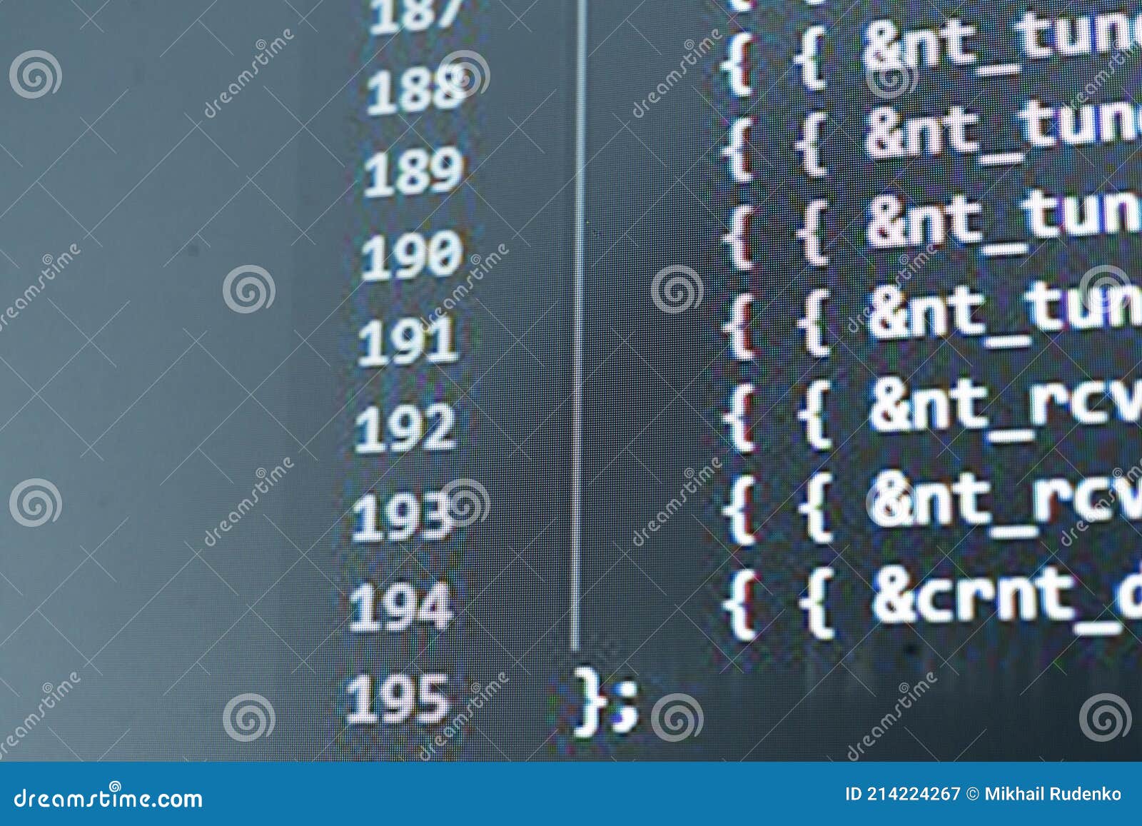 A Macro Monitor Screen with Program Code on it, Making the New Php Script Stock Image - Image of ...