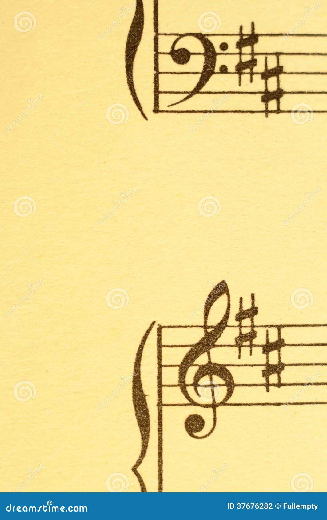 Macro of Music Score for Background Stock Photo - Image of musical ...