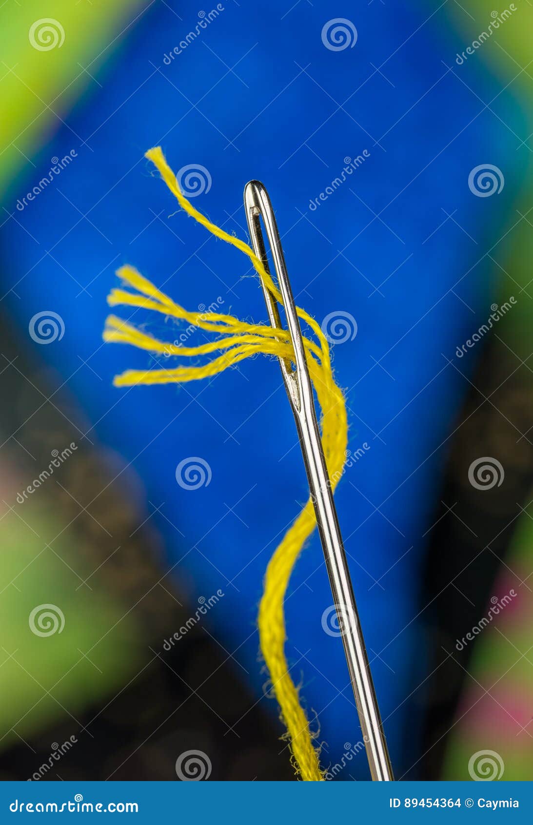 Macro Needle and Thread, Sewing Craft Detail. Stock Photo - Image of ...