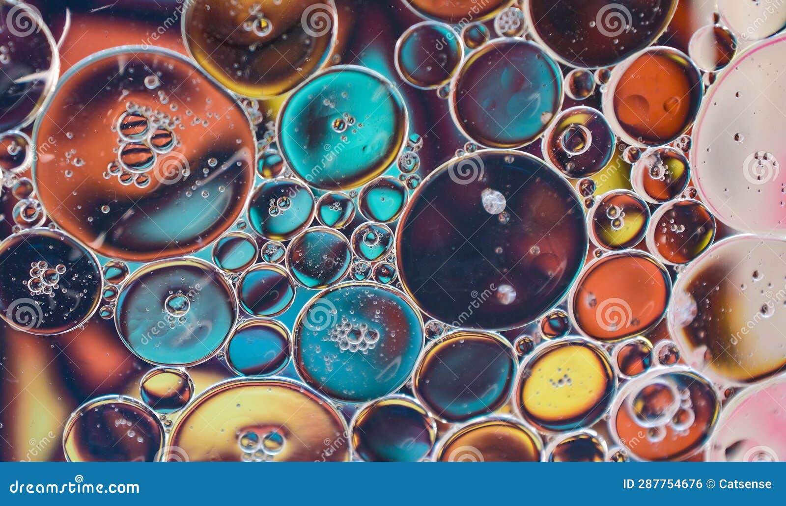 Macro Oil Drops in Liquid stock illustration. Illustration of aqua ...