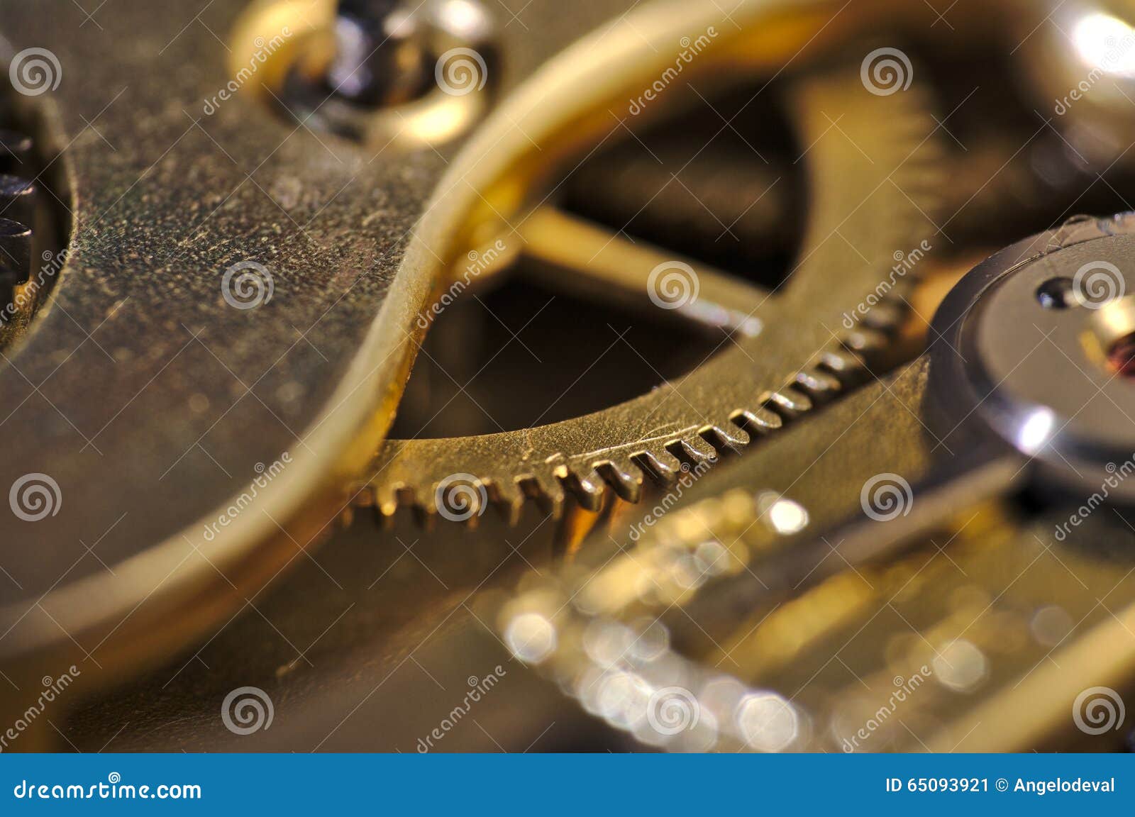 Macro of an Old Watch Internals Stock Image - Image of core, keeper ...