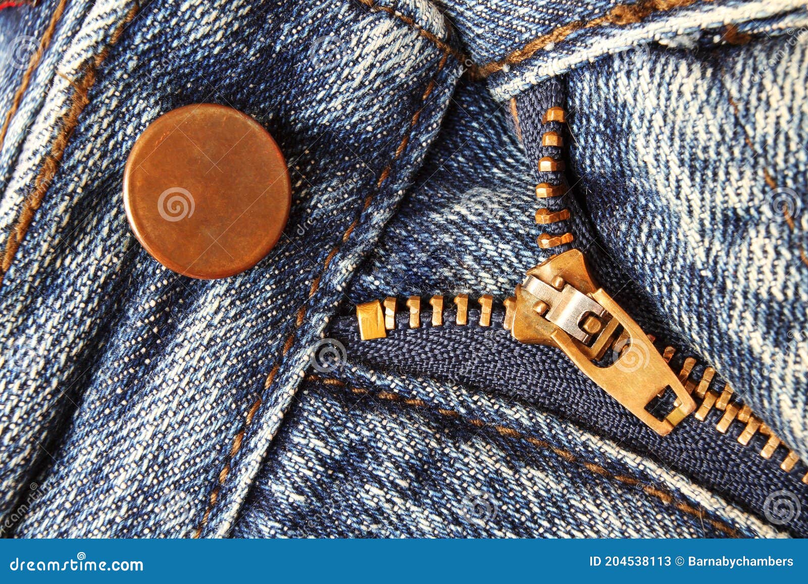 Close Up Open Zipper of a Pair of Blue Jeans Stock Image - Image of ...