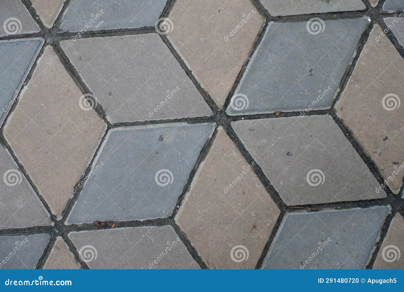 Macro of Pavement Made of Brown and Grey Concrete Blocks Stock Photo ...
