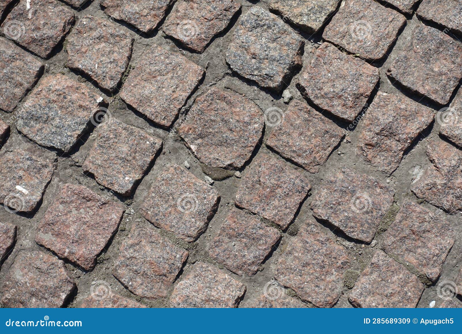 Macro of Pavement Made of Pink Granite Stone Setts Stock Image - Image ...
