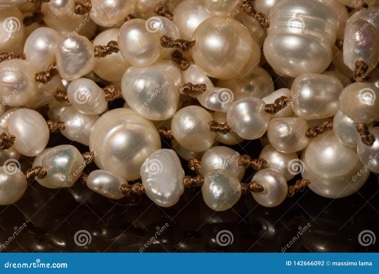 Macro of pearls stock photo. Image of circular, isolated - 142666092