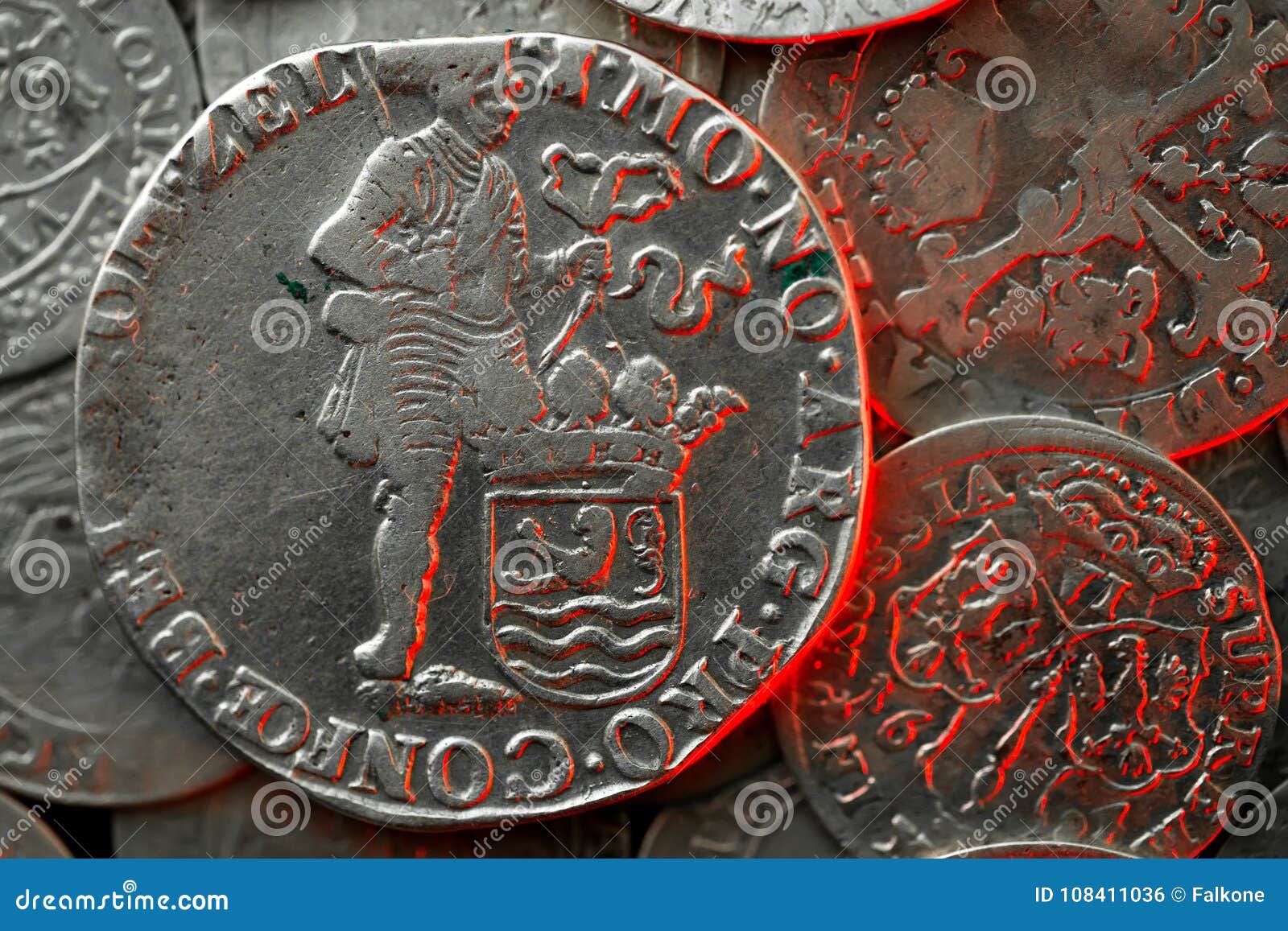 Macro of Ancient Silver Medieval Coin Stock Photo - Image of antique ...