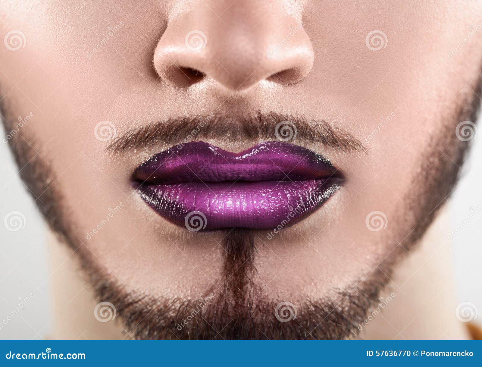 Male NU Lips. Young Man Closeup Lips, Male Permanent Make Up, Men`s ...