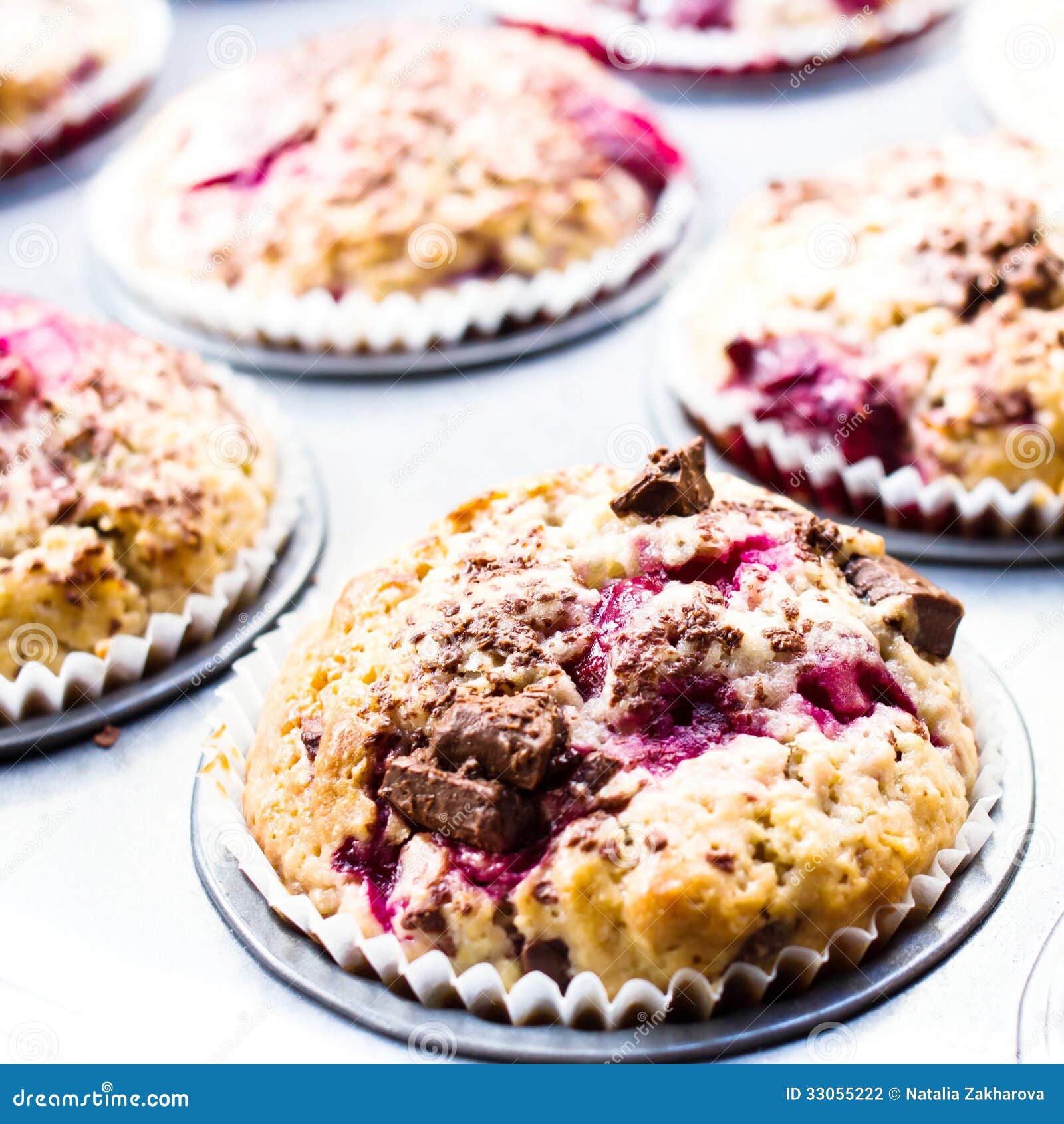 Macro Photo of Cakes with Mixed Berries and Chocolate Sprinkles Stock ...