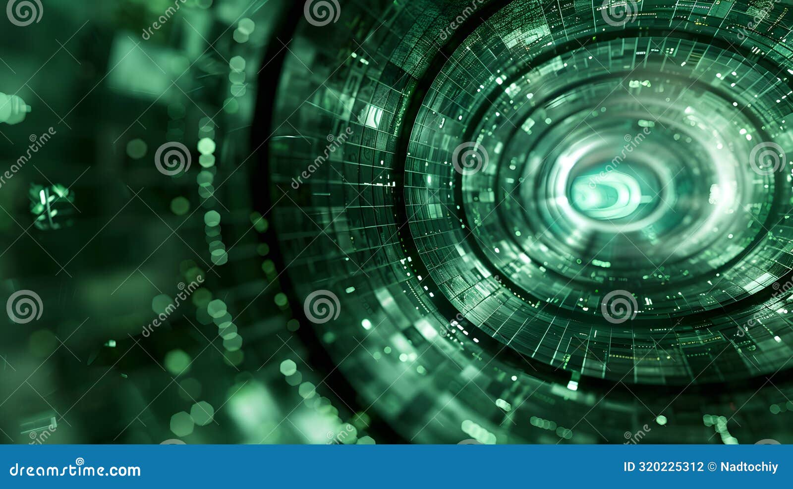 Macro Photo of a Circular Pattern Resembling a Wormhole in Darkness ...