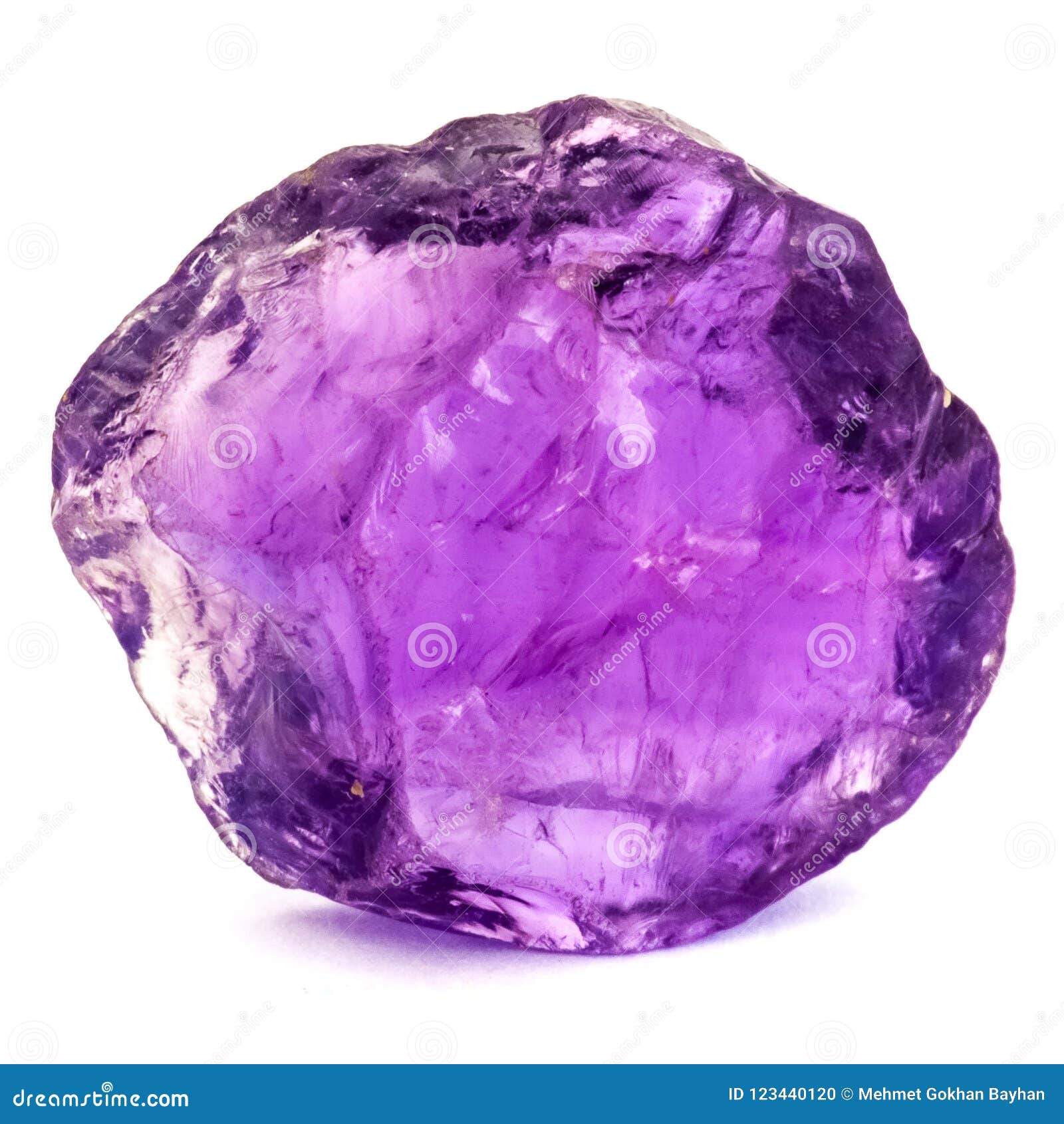 Macro Photo of a Clear Amethyst Stone Isolated on White Stock Photo ...