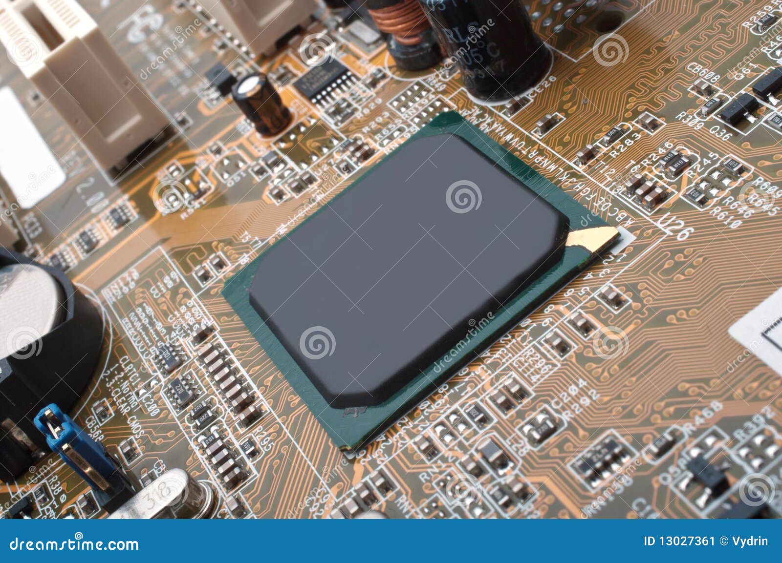 Macro Photo of Computer Motherboard Stock Image - Image of mother ...