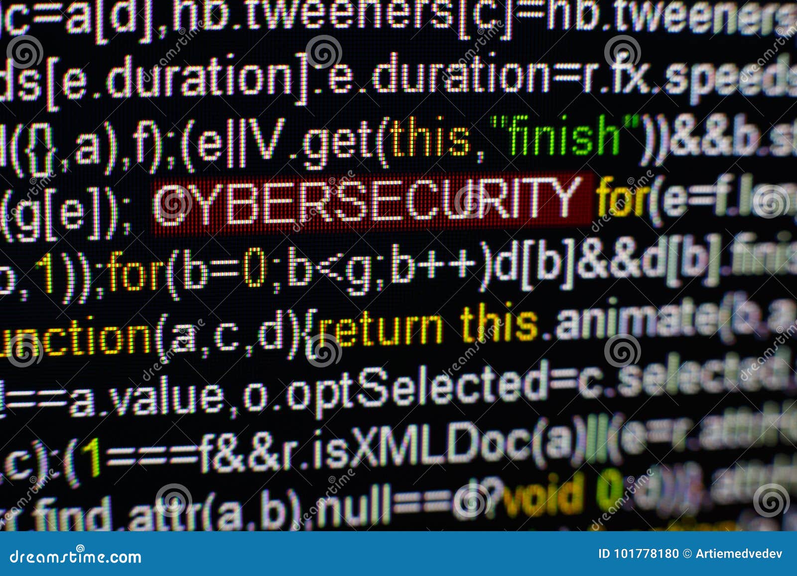 Macro Photo Of Computer Screen With Program Source Code And Highlighted Cybersecurity 5298