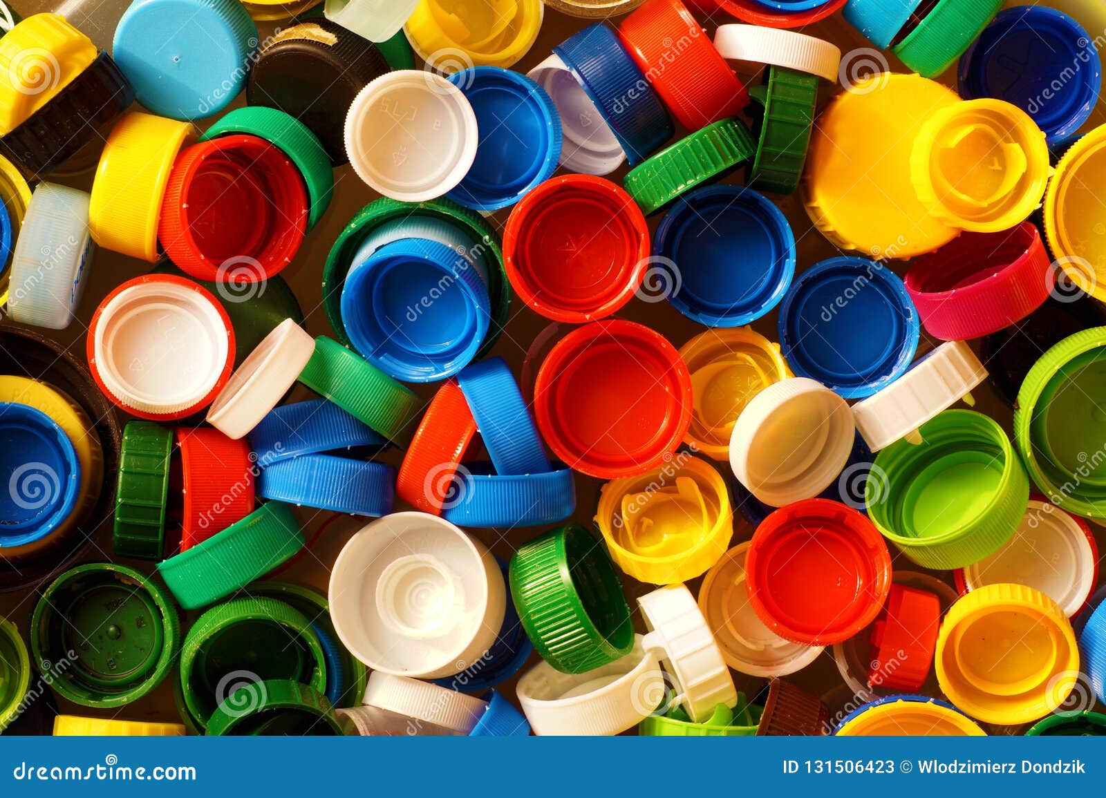 Macro Photo. Different Colored Caps from Bottles, Great Raw Material ...