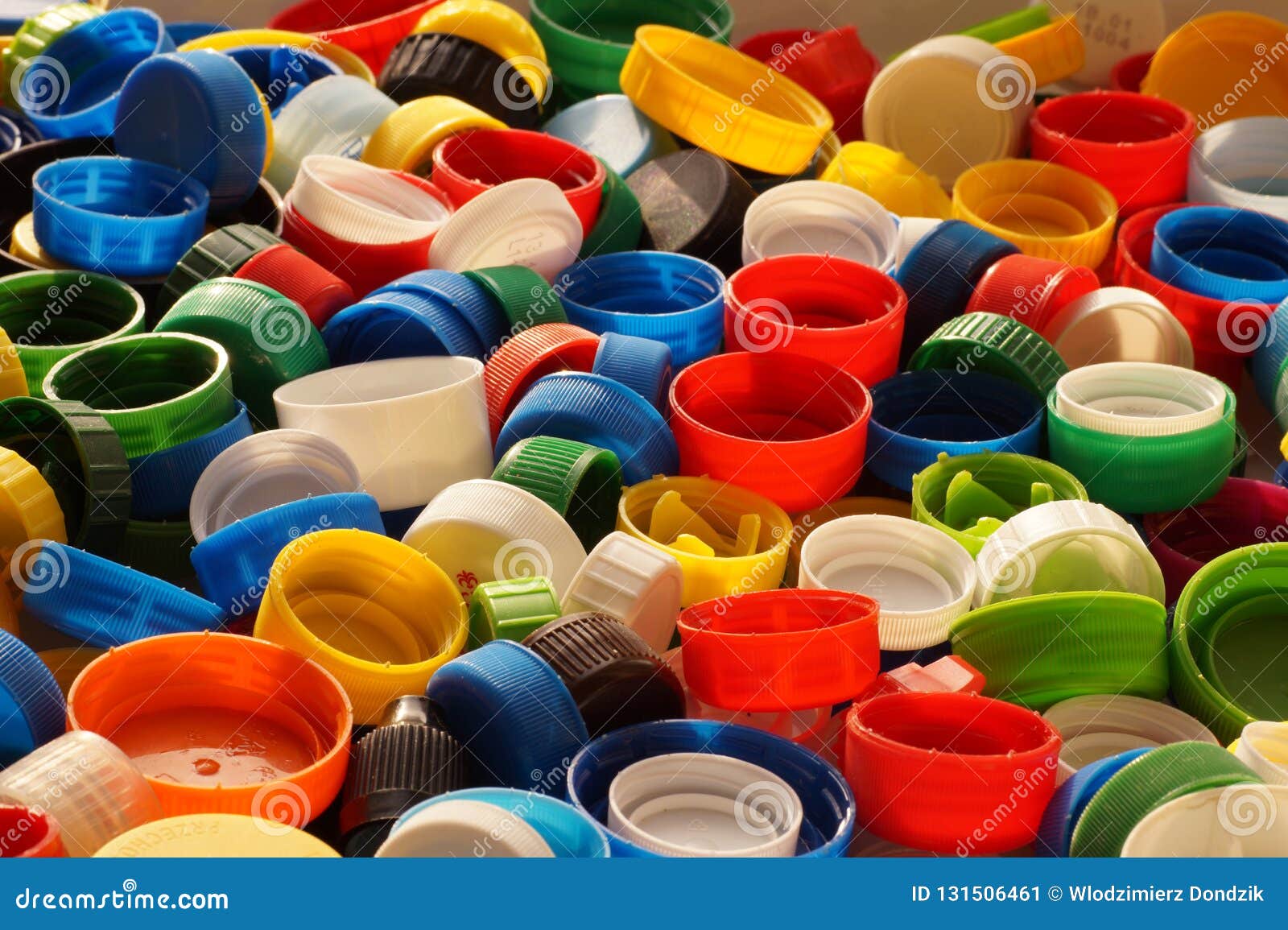 Macro Photo. Different Colored Caps from Bottles, Great Raw Material ...