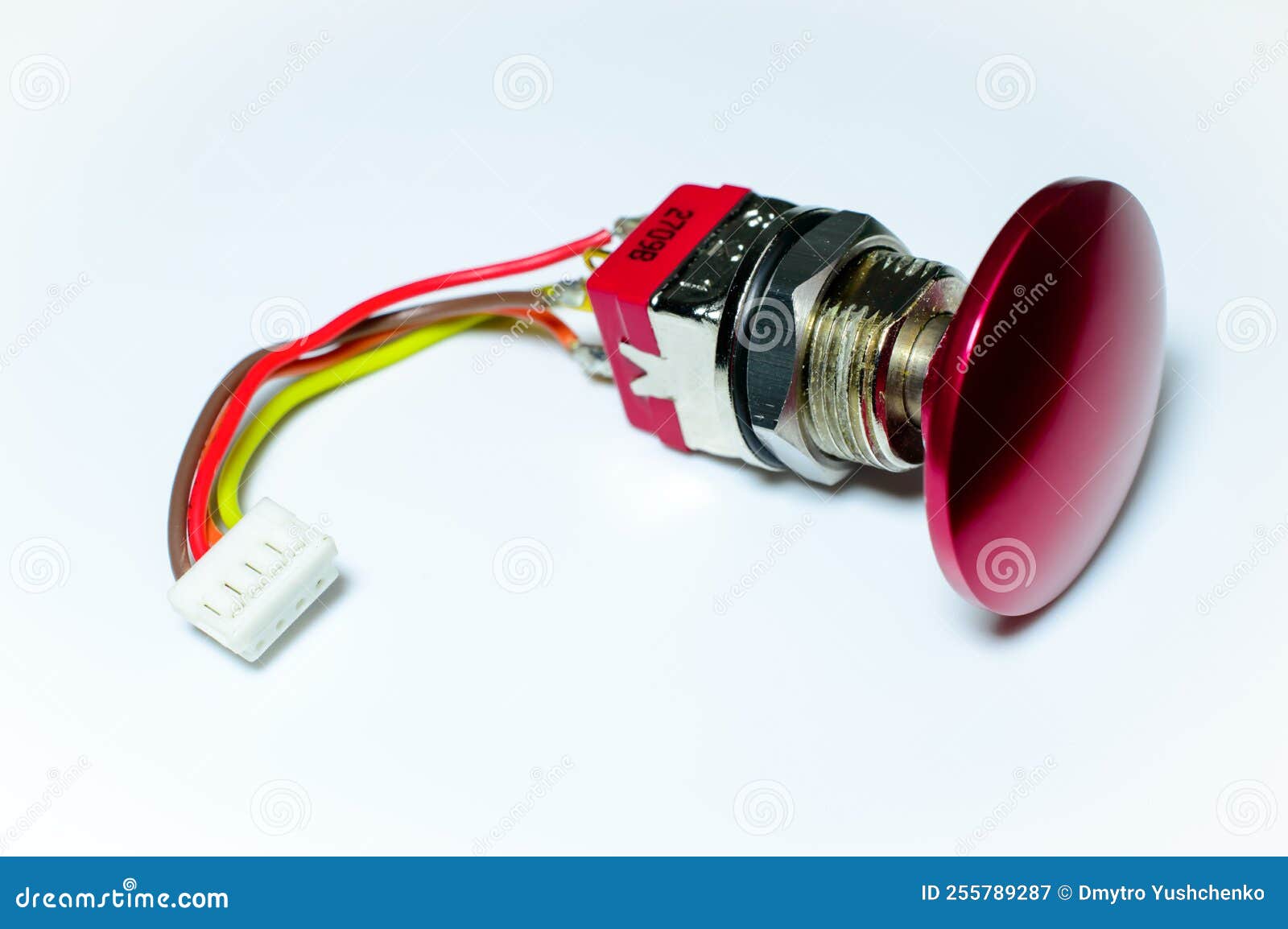 Macro Photo of an Emergency Stop Button from Remote Controller for a ...