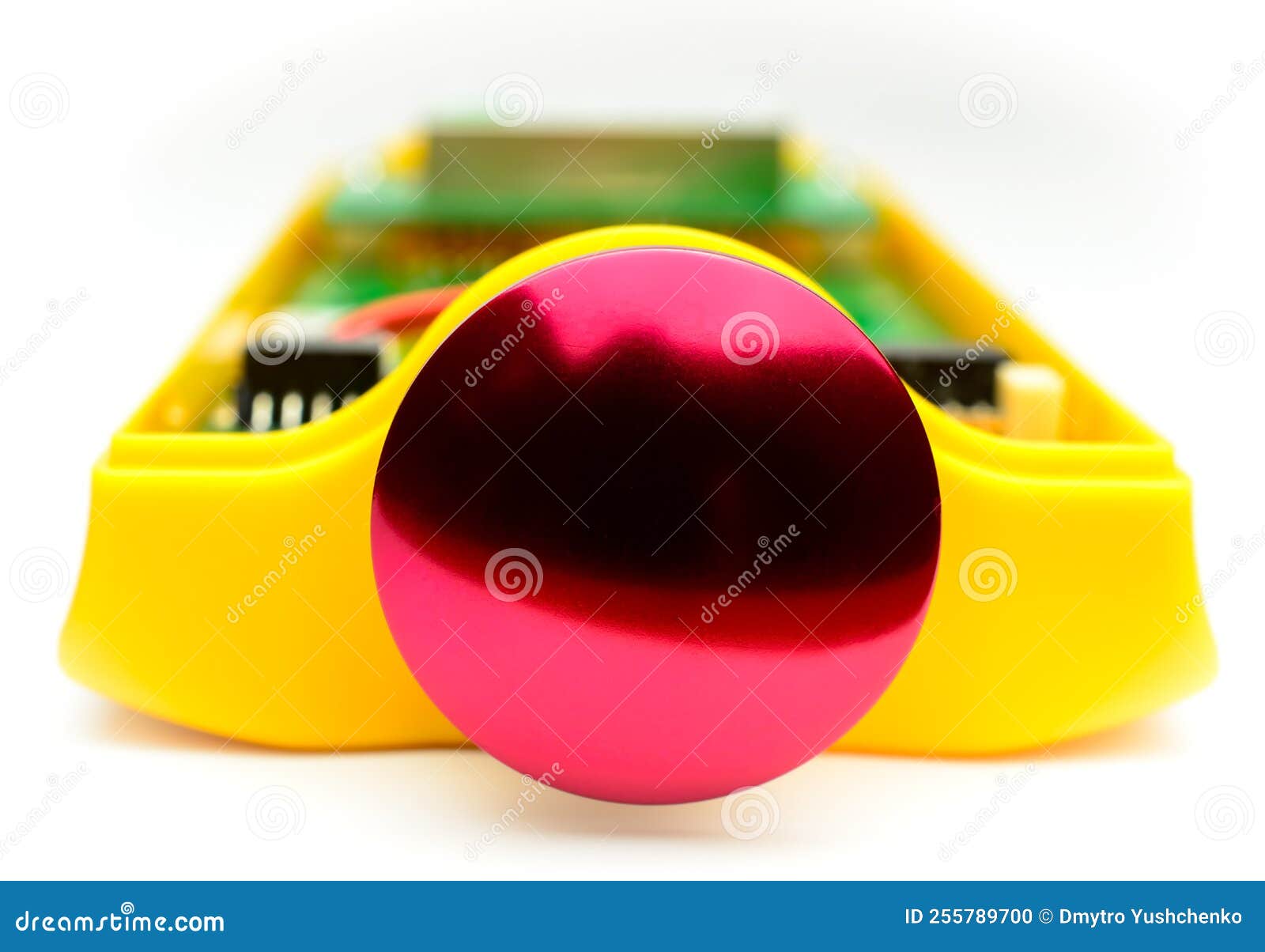 Macro Photo of an Emergency Stop Button on a Remote Controller for Ship ...