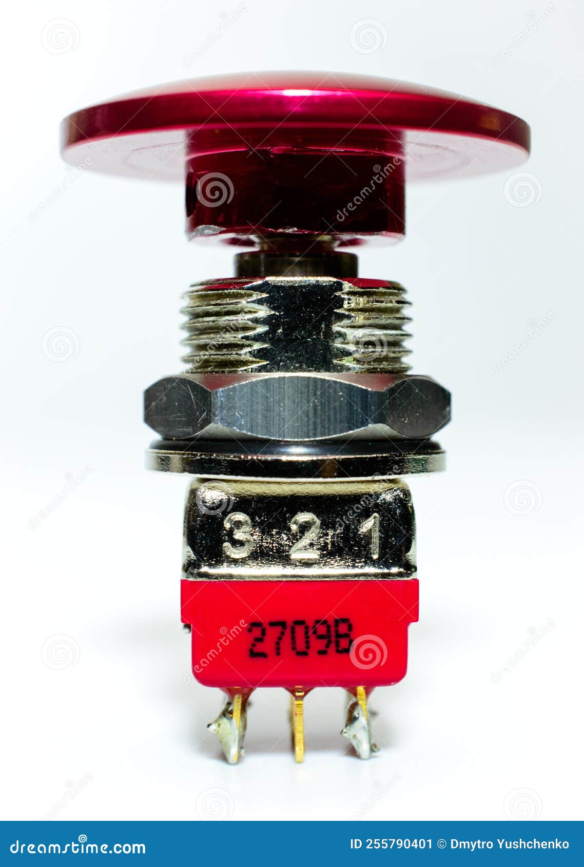 Macro Photo of an Emergency Stop Button from Remote Controller for a ...