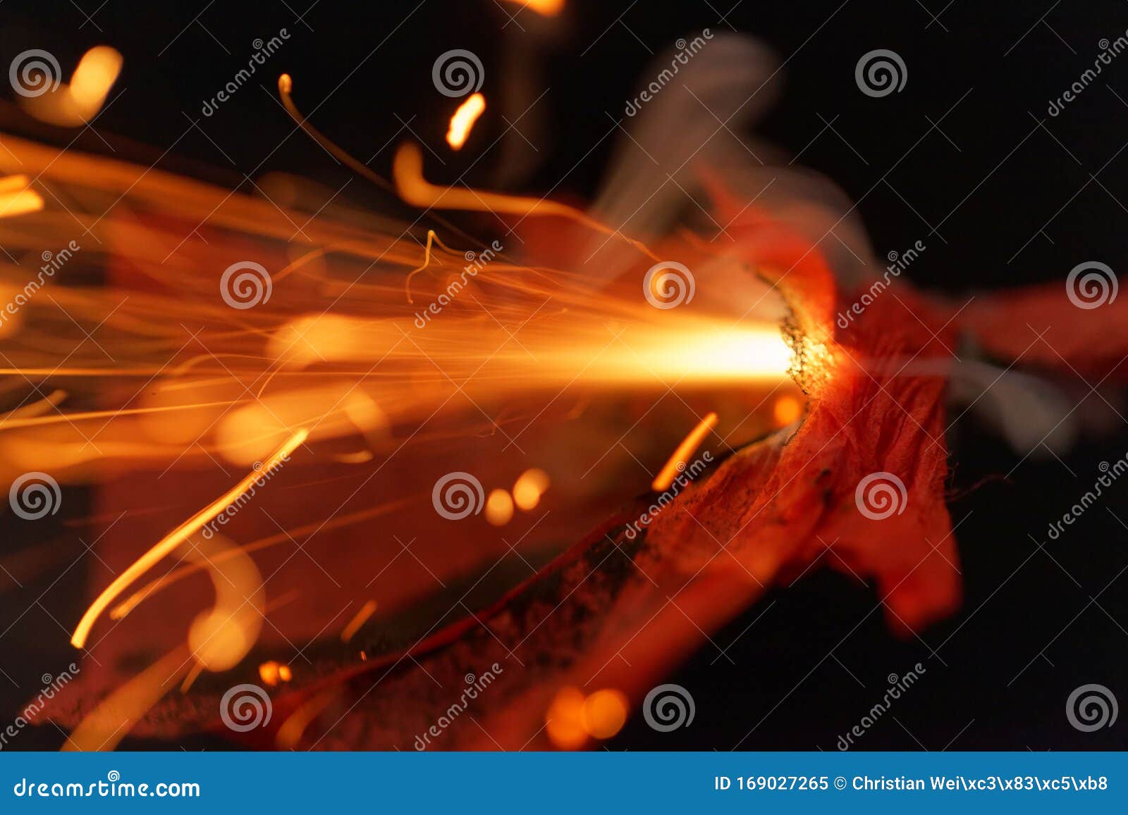 Macro Photo of an Exploding Firecracker Stock Image - Image of ...