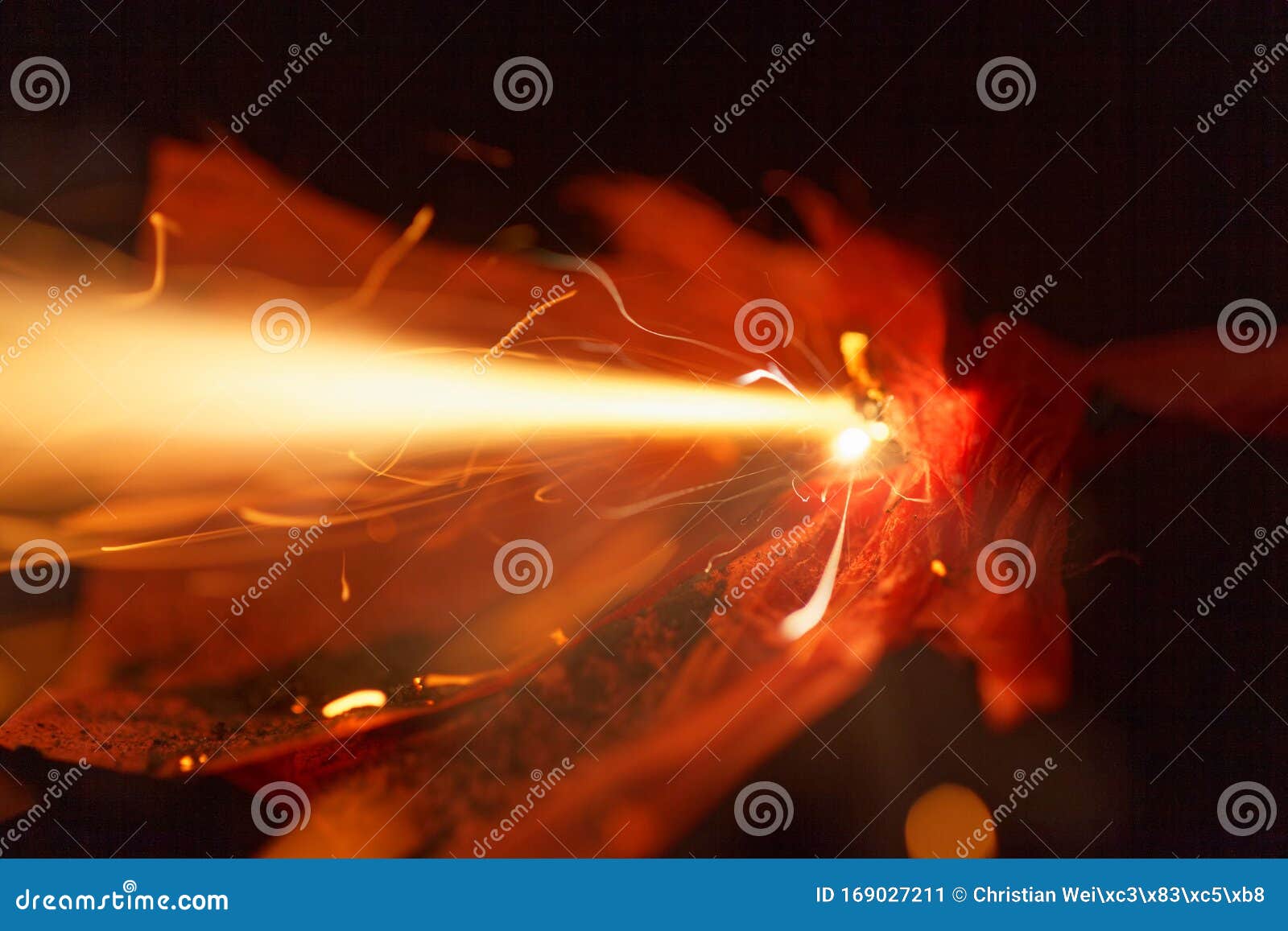 Macro Photo of an Exploding Firecracker Stock Image - Image of detail, dark: 169027211
