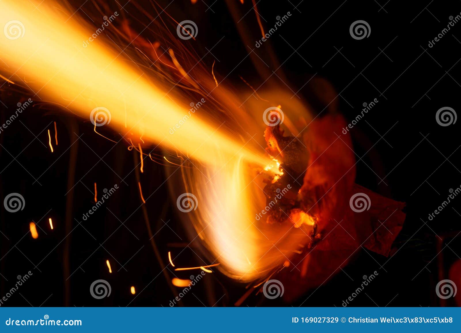 Macro Photo of an Exploding Firecracker Stock Image - Image of ...