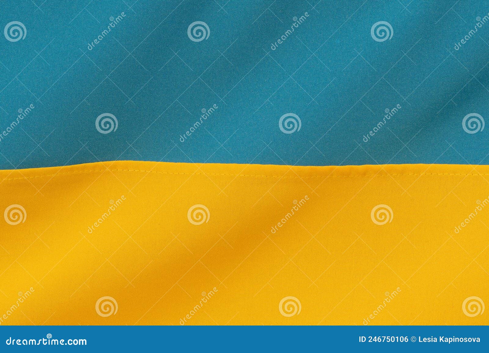 Blue and Yellow Fabric. Macro Photo of Fabric Stock Photo - Image of ...