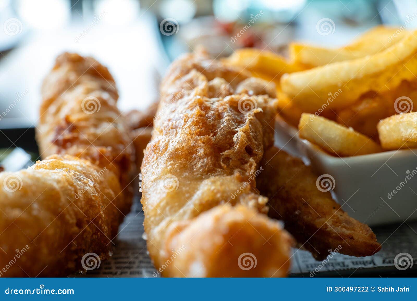 Macro Photo of Fish and Chips at a Restaurant Stock Photo - Image of ...