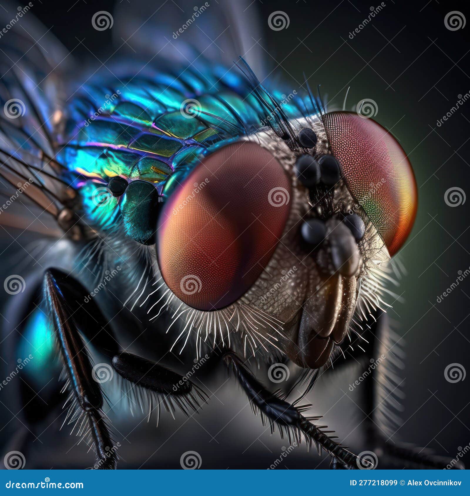Macro Photo of a Fly for Nature Lovers. Stock Illustration ...