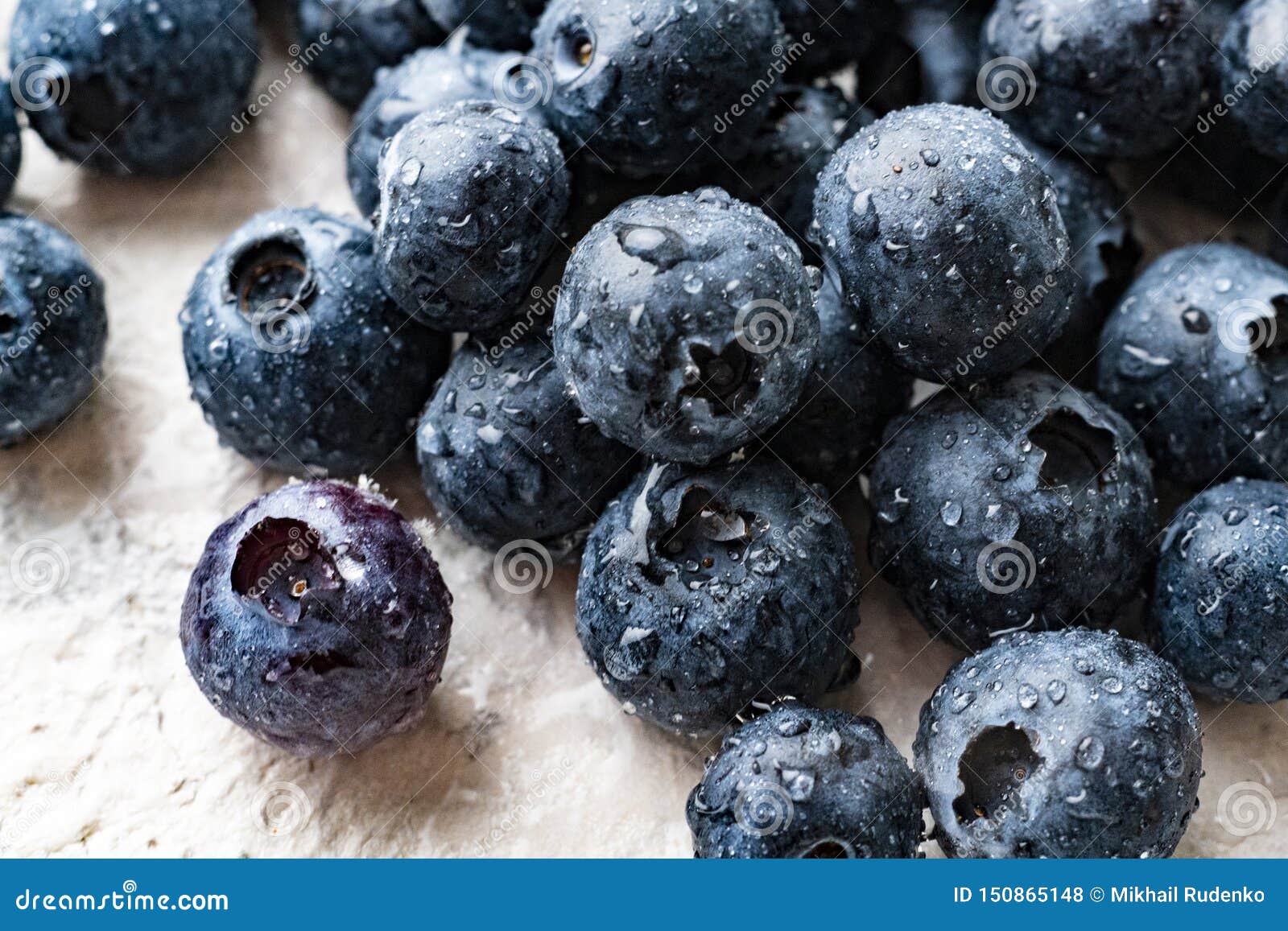 Macro Photo of Fresh Blueberry with Water Drops on Its Stock Photo ...