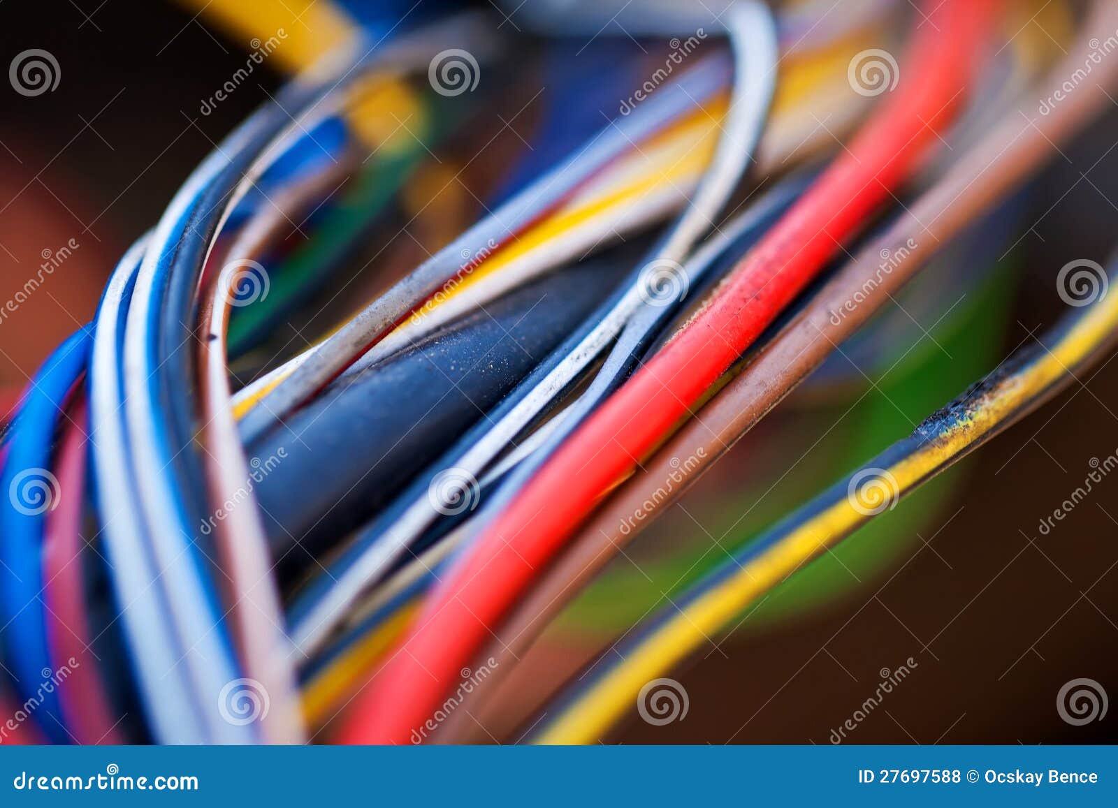 Macro Photo of the Many Colorful Cable Stock Photo - Image of macro ...