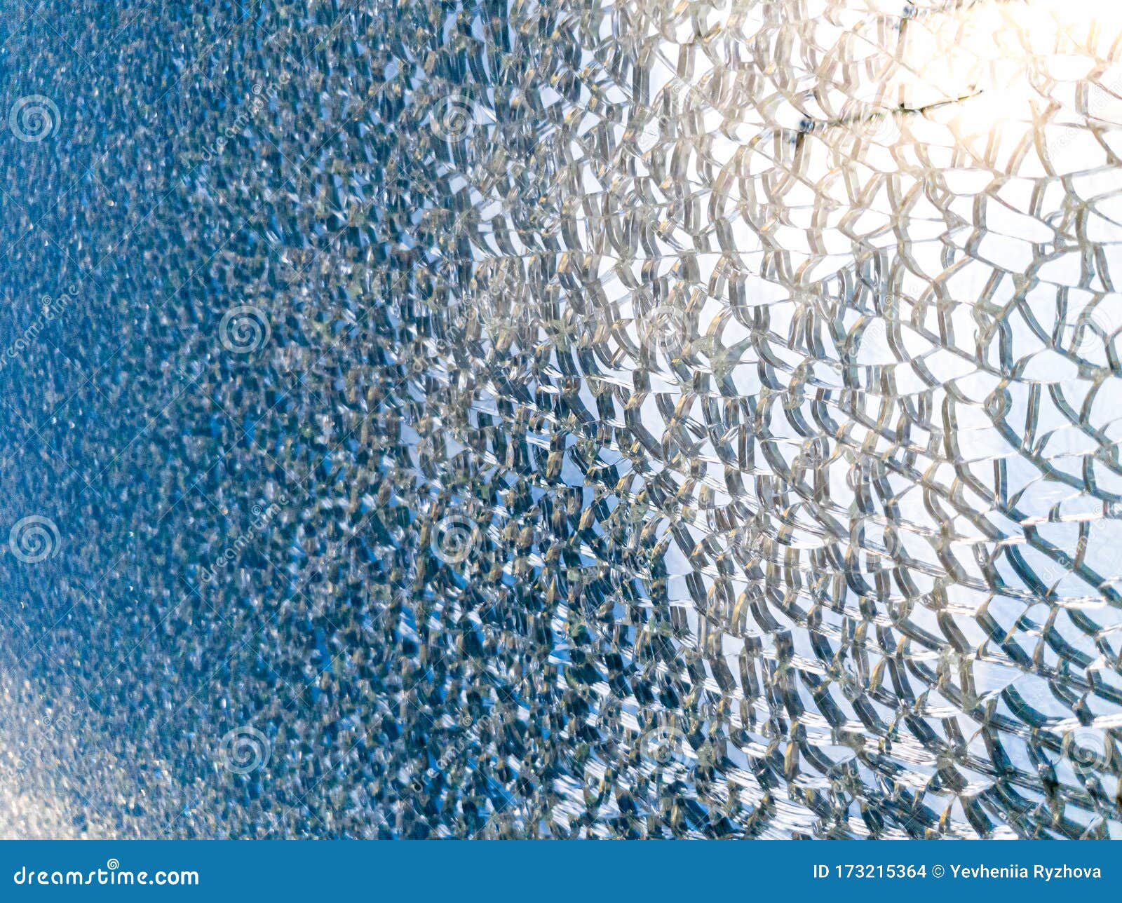 Macro Image of Mirror or Glass Surface Shattered in Small Pieces Stock ...