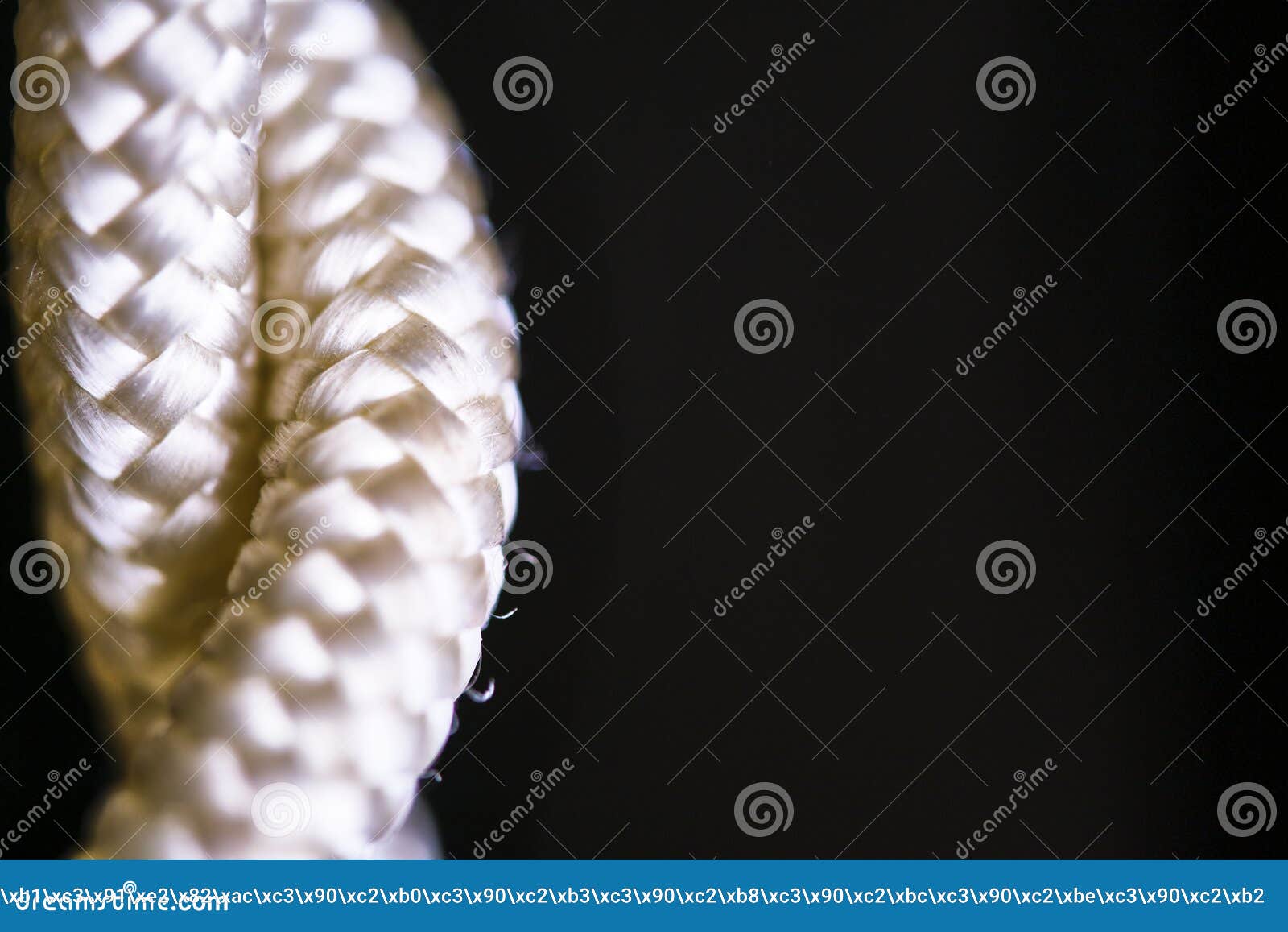 Macro Photo Rope on a Black Background Low Light Stock Photo - Image of ...