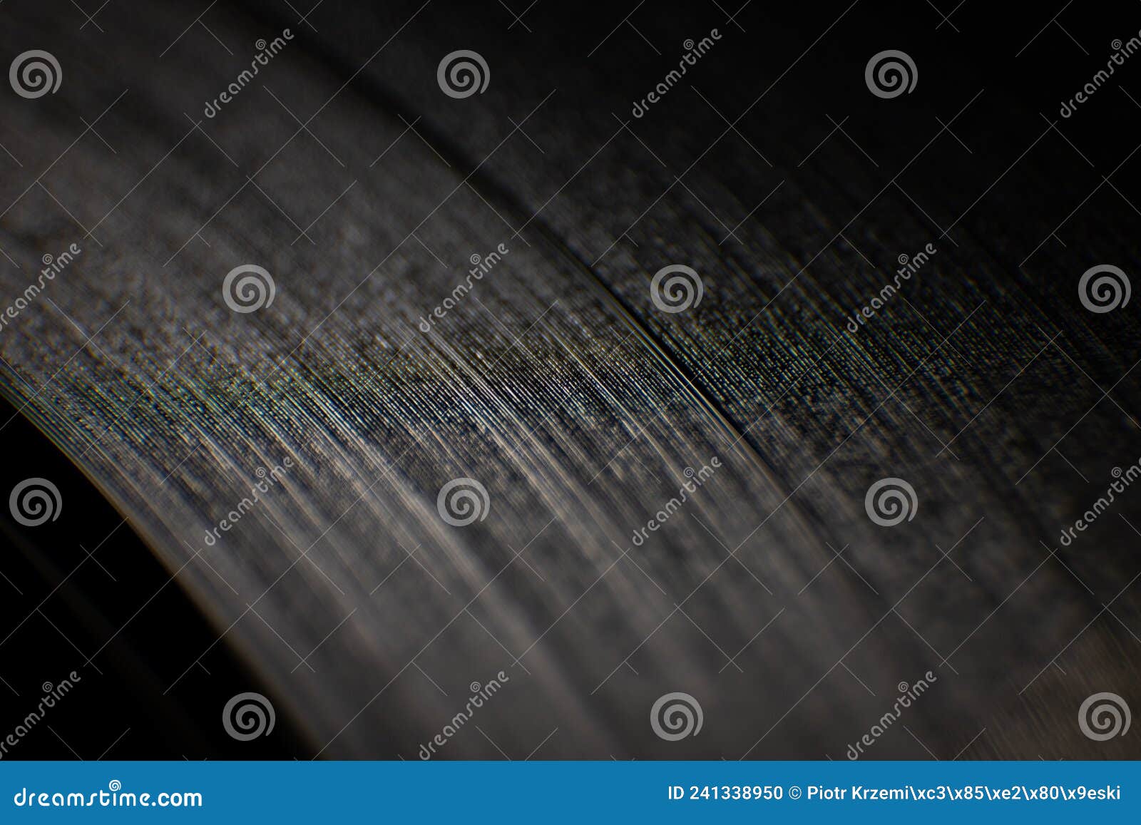 Macro Photo of Vinyl Record Showing Different Grooves Stock Photo ...