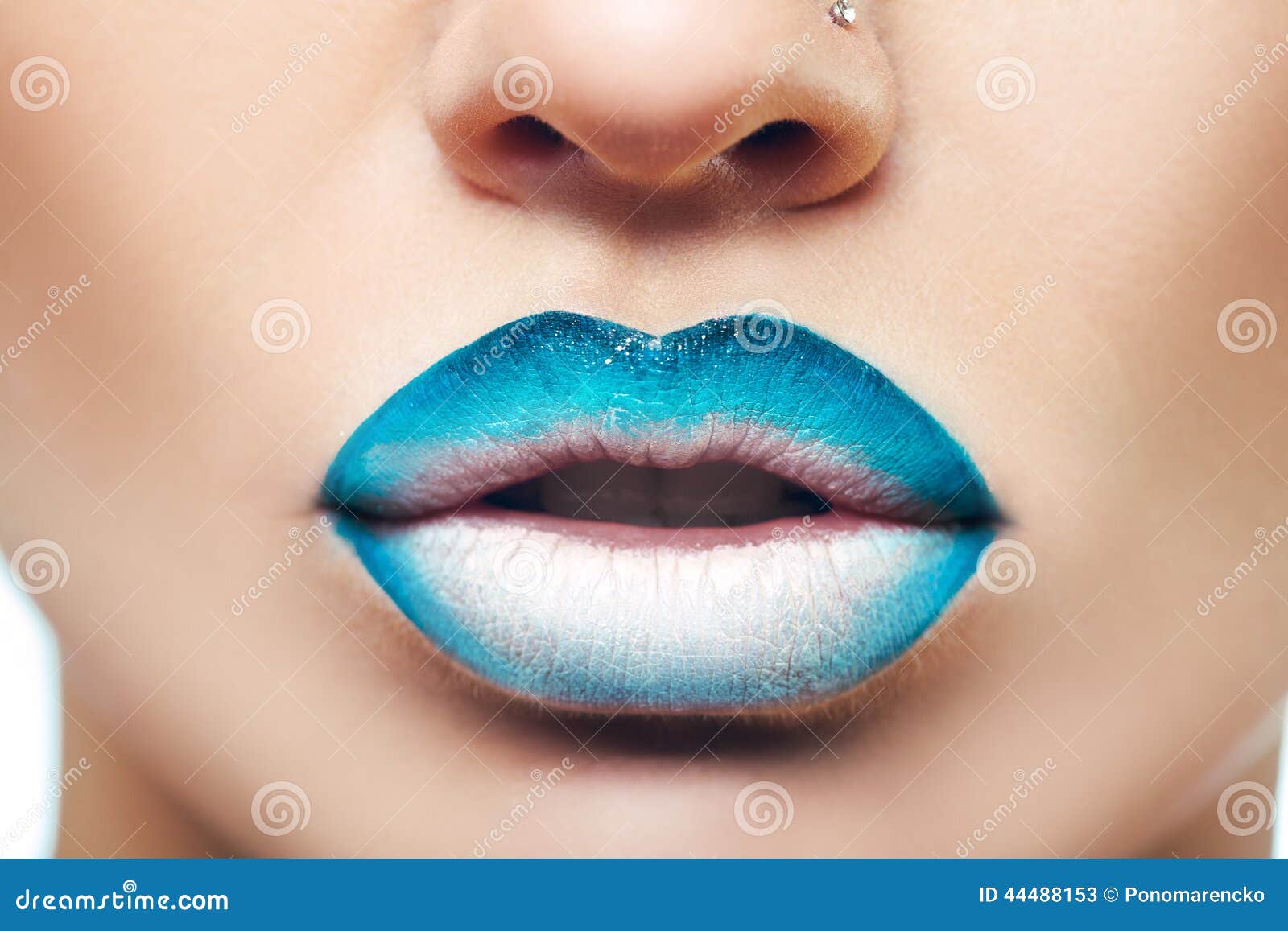 Macro Photo of Womans Lips with Lipstick Stock Image - Image of ...