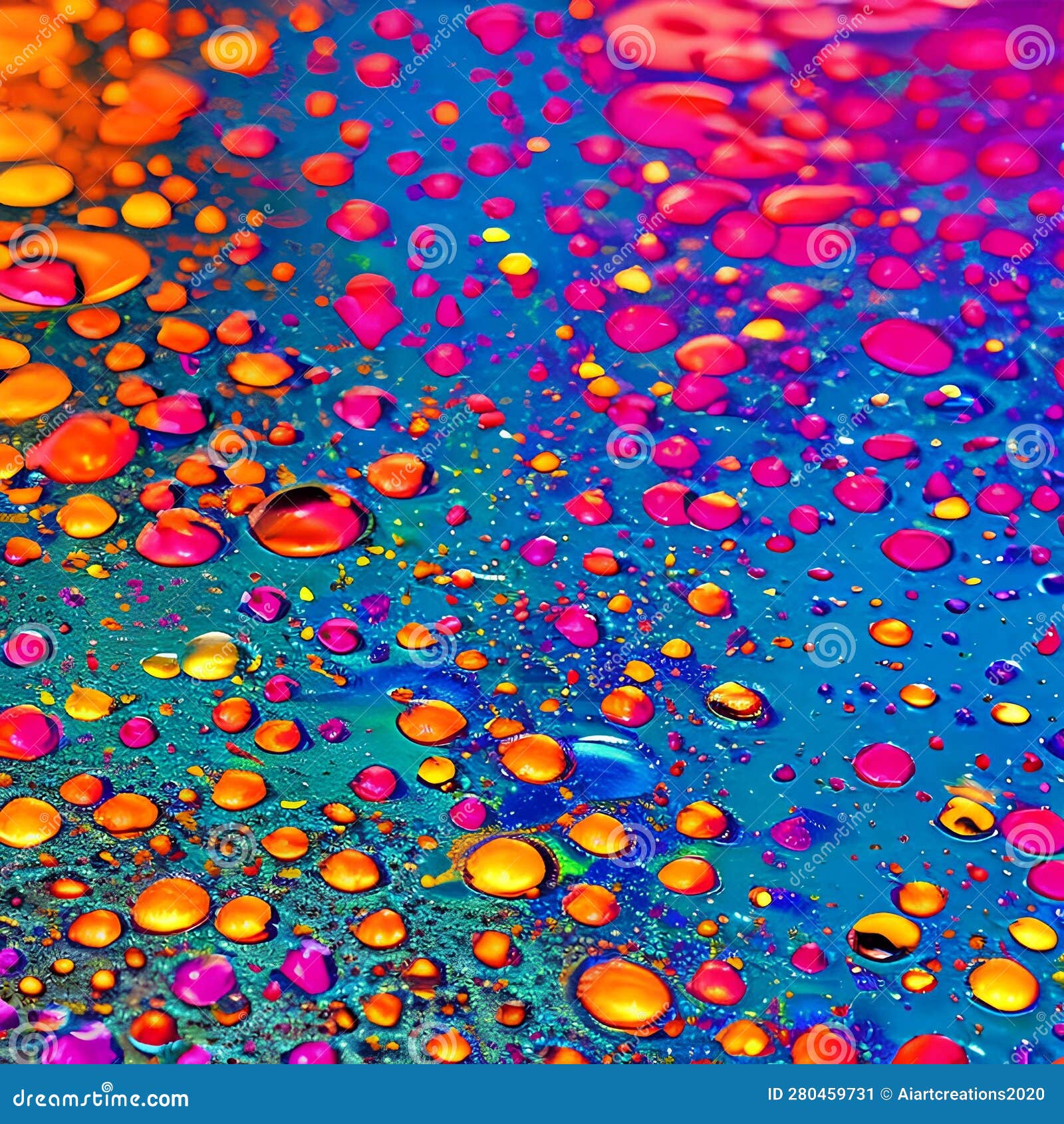 A Macro Photograph of Colorful Ink Drops Blending and Diffusing in ...