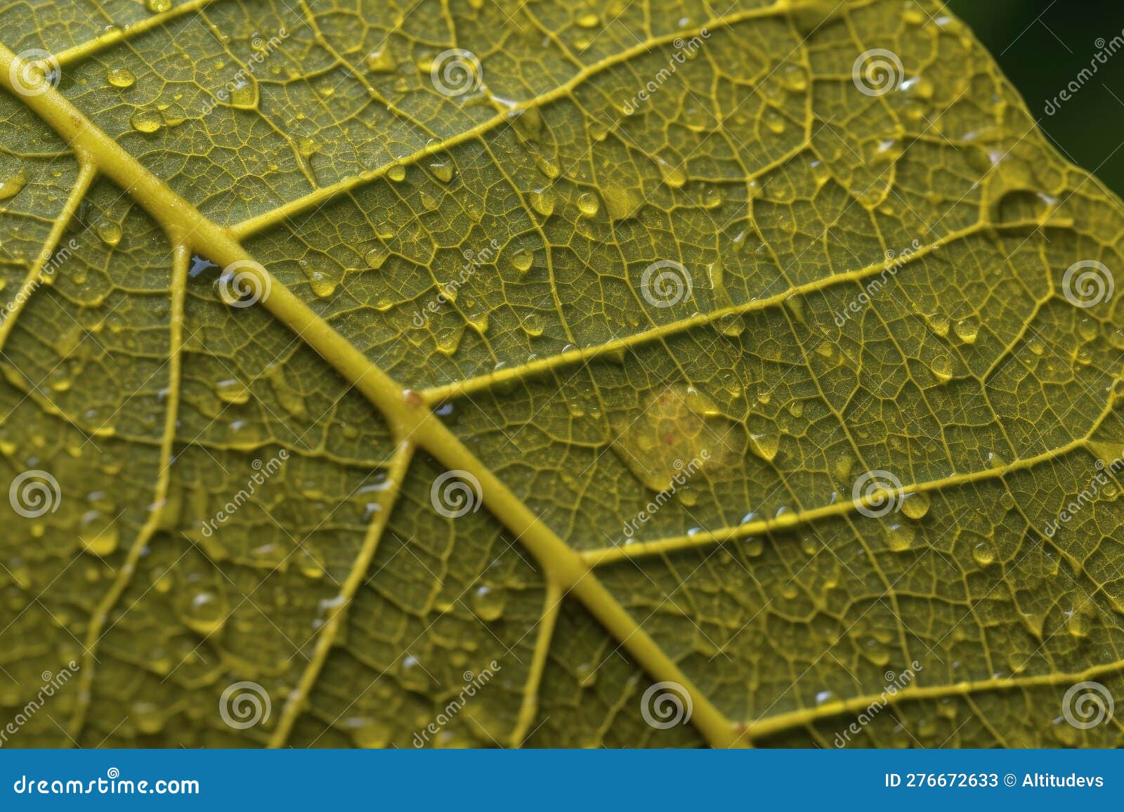 Macro Photograph of Pollen-covered Leaf, with the Veins and Texture ...