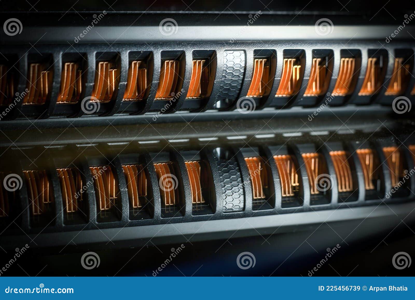 Macro Photography of Air Vents at the Side Panel of a Laptop or ...