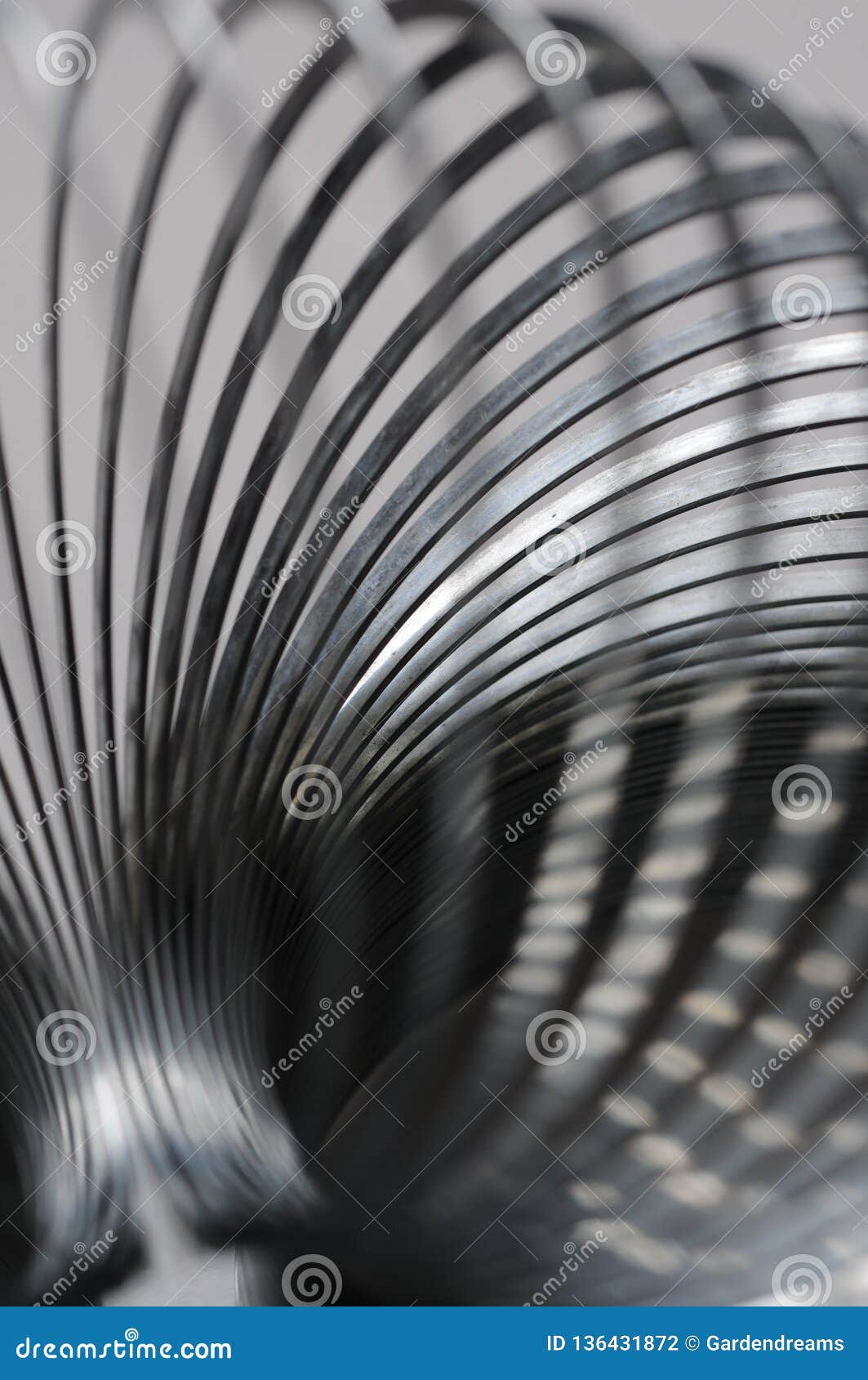 Surreal Metal Spring stock photo. Image of macro, bended - 136431872