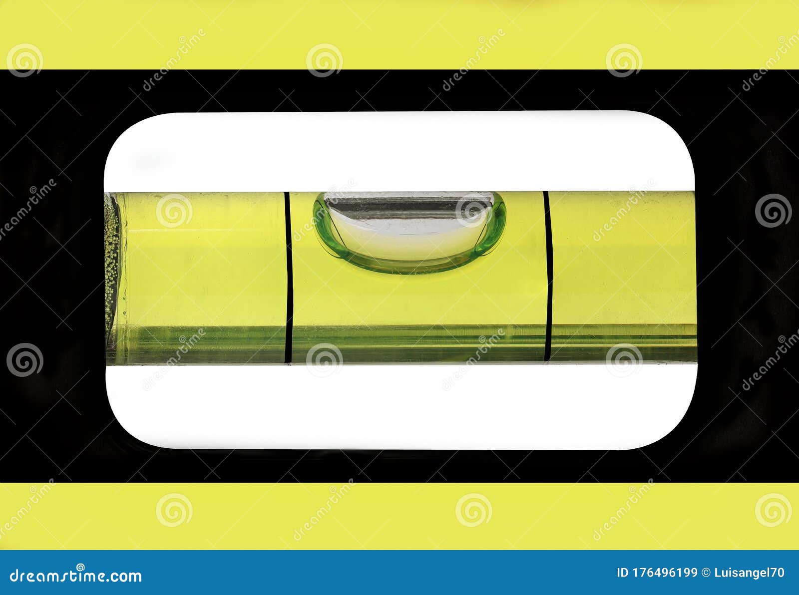 Macro Photography of the Bubble of a Spirit Level Stock Image - Image ...