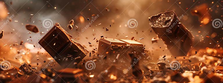 Macro Photography Captures a Chocolate Bar Exploding in Flames Stock ...
