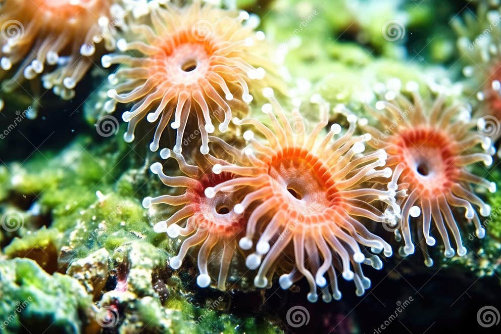Macro Photography of a Coral Polyp Spawning Stock Image - Image of ...