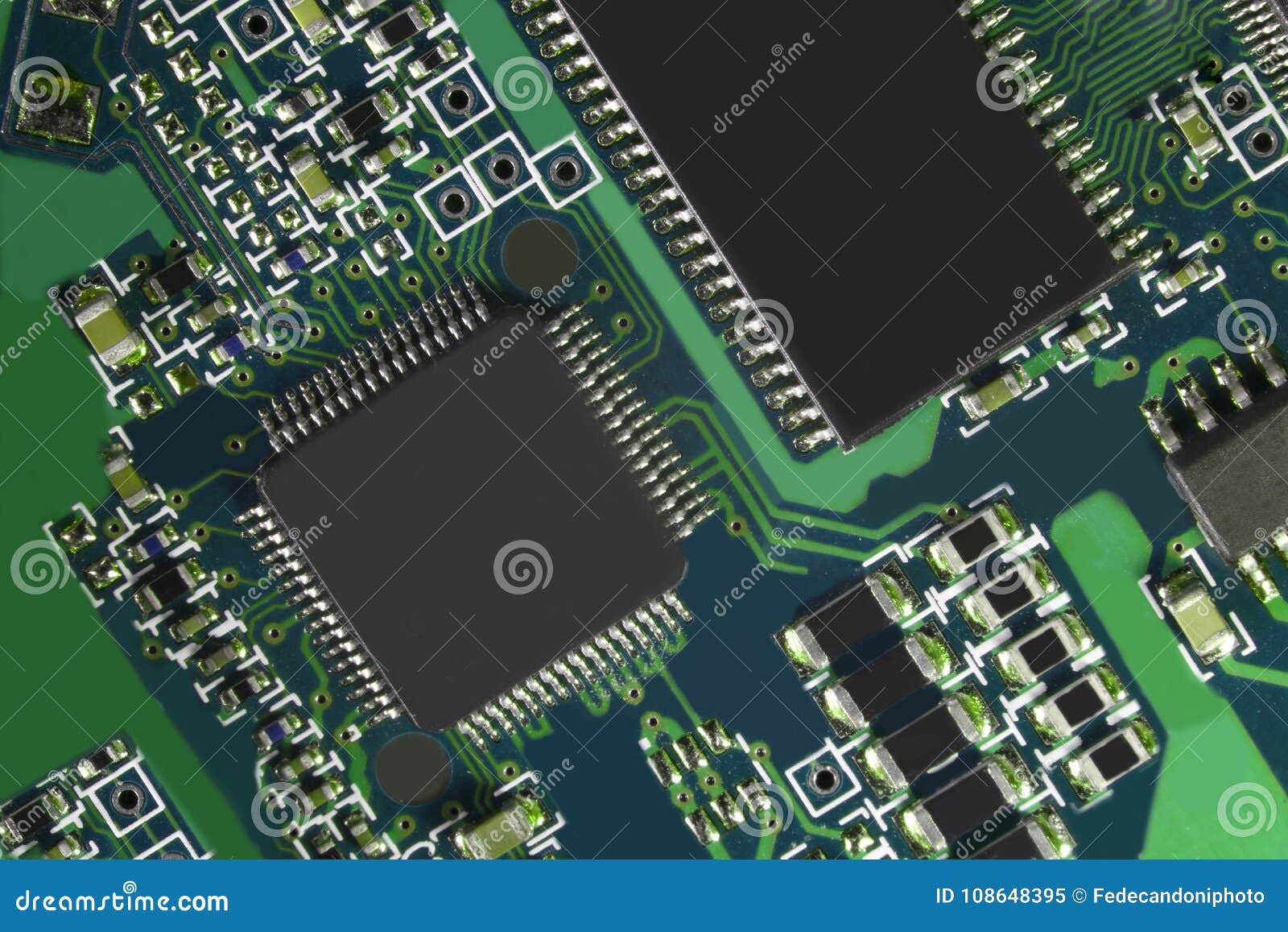 Electronic Circuit Inside a Modern Computer Stock Image - Image of ...