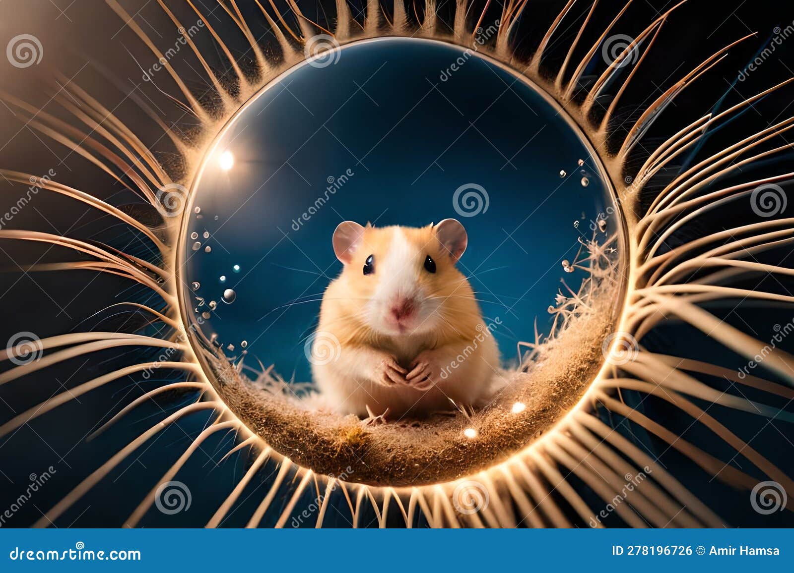 Cute Hamster Inside a Crystallize Bubble Stock Photo - Image of mammal ...