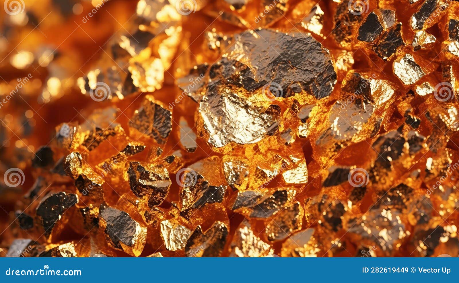 Macro Photography of Precious Gold Texture. Generative AI. Stock ...
