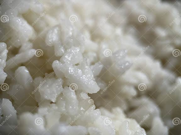 Macro Photography of White Clumpy Rice with Sticky Texture Stock Image ...