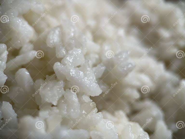 Macro Photography of White Clumpy Rice with Sticky Texture Stock Image ...