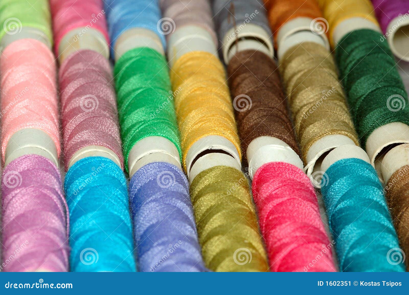 Macro Pic: Assorted Colors Reels of Thread 3 Stock Image - Image of ...