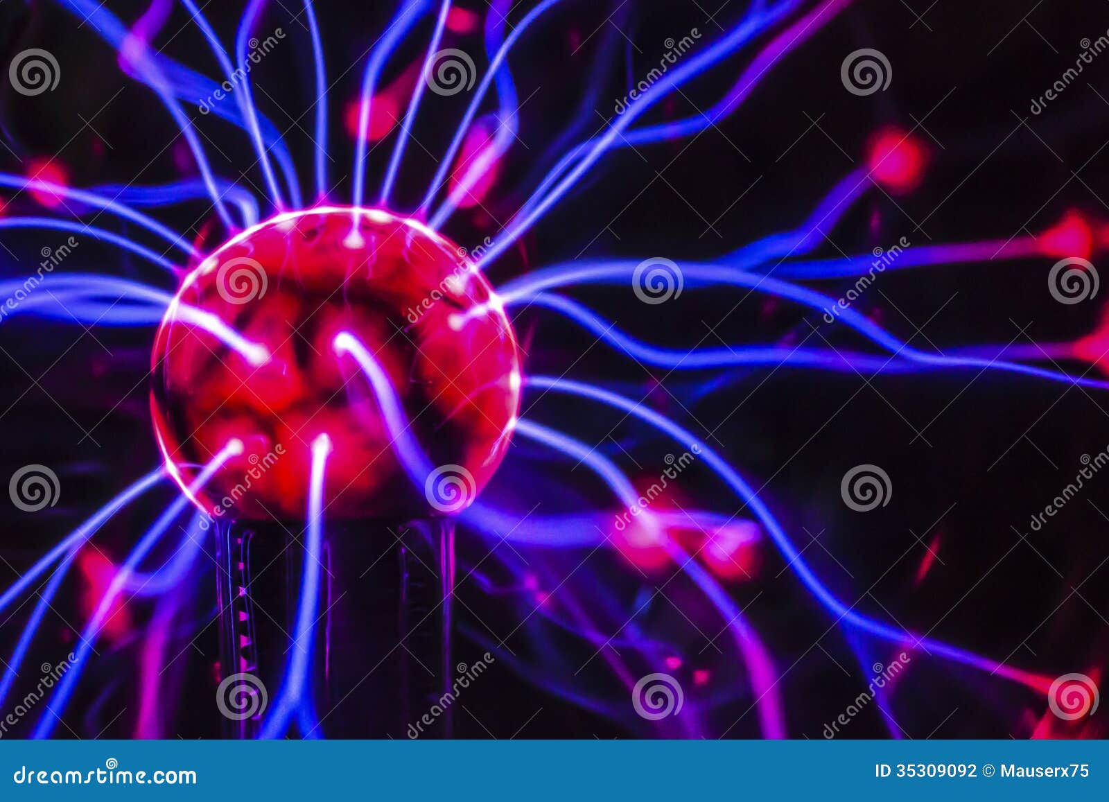 Macro Plasma Ball stock photo. Image of dome, filaments - 35309092