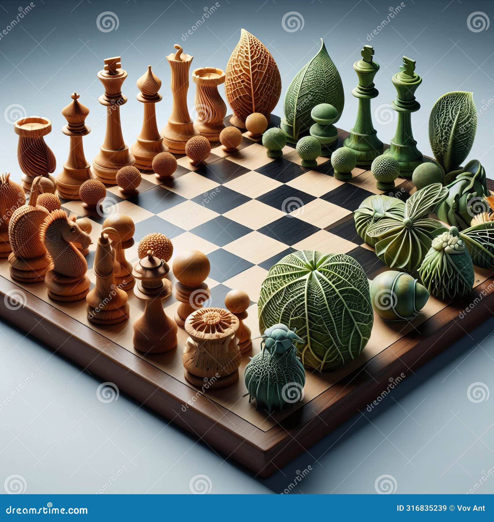 Macro Realism Chess a Chess Set with Oversized, Hyper Realist Stock ...