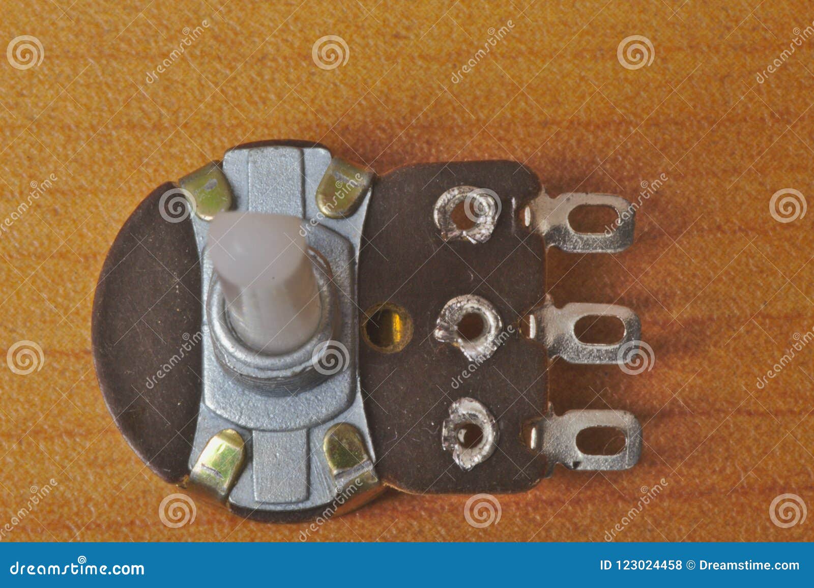 Rear View of a Rotary Potentiometer Stock Photo - Image of electronic ...